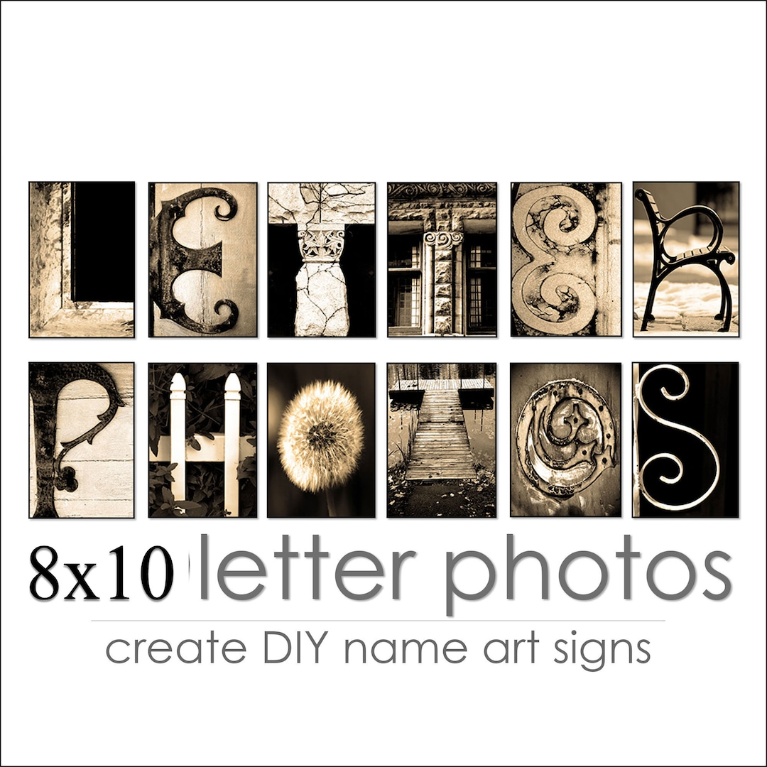 Letter Art Alphabet Photos for DIY Personalized Gifts. Create Custom ...