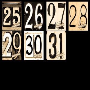 Number Photos Digital Download Printables for DIY Custom Date Wall Art ...