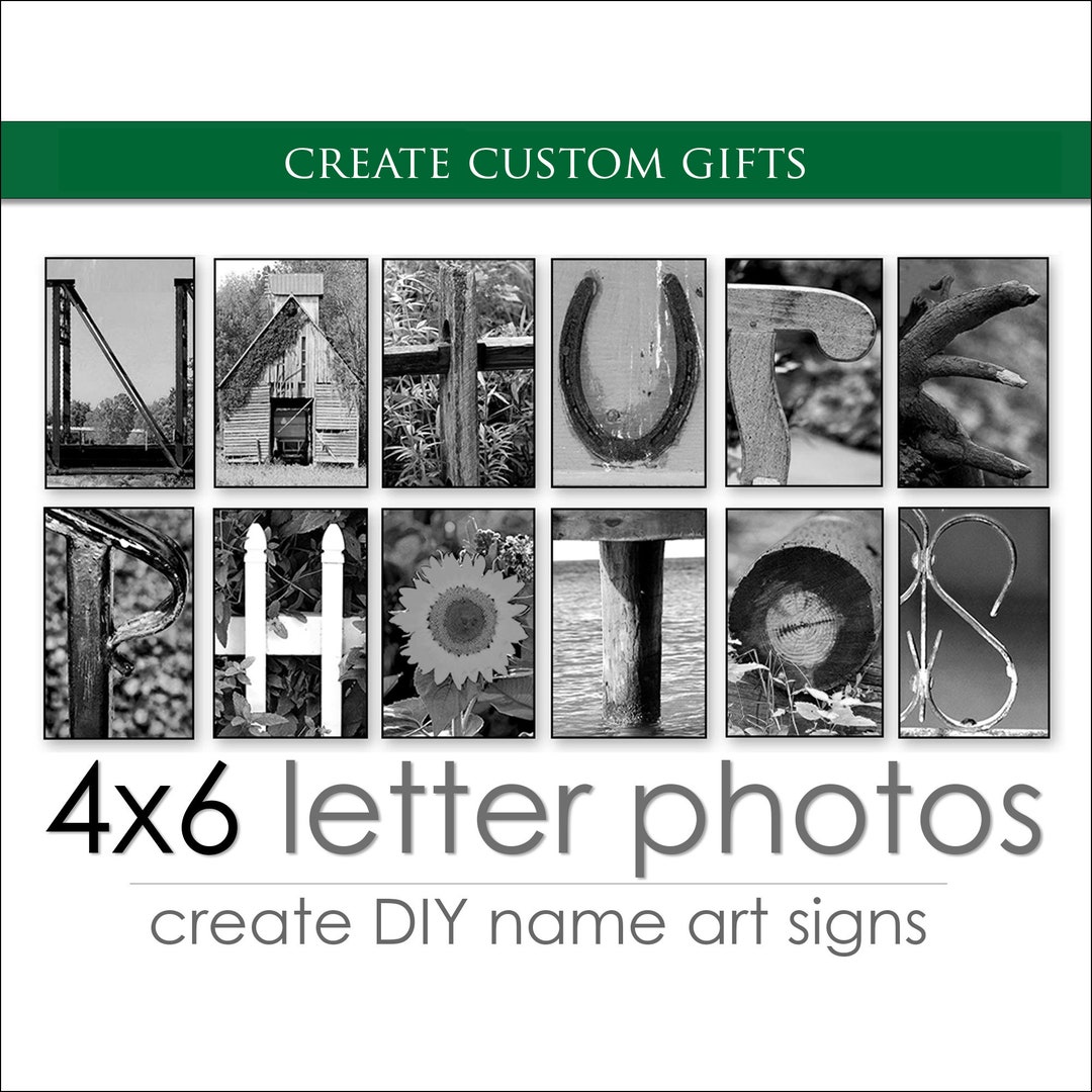 Alphabet Letter Art Photos for Personal Photo Gifts. Spell Your Name in ...