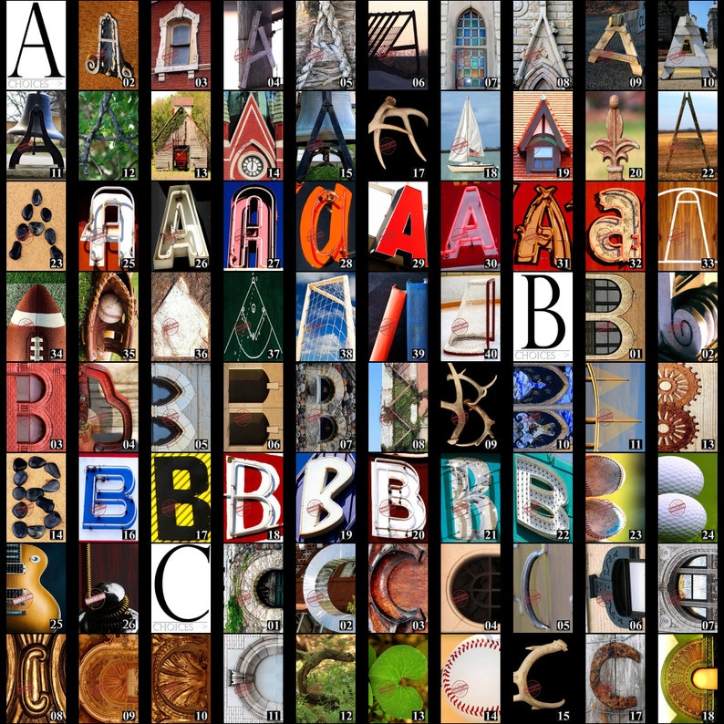 Letter Art Alphabet Photos for DIY Personalized Gifts. Create Custom ...