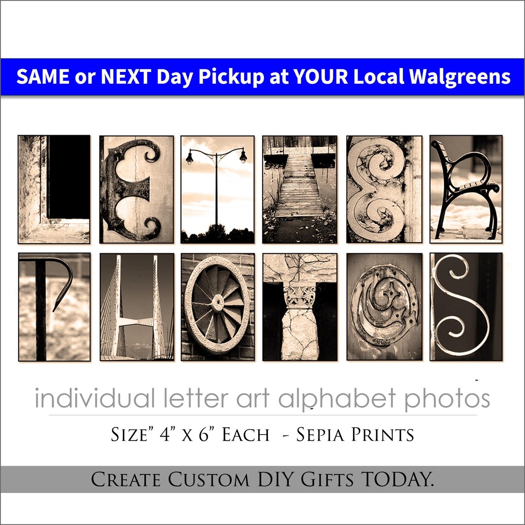 Alphabet Letter Photos. Now With Free Local Walgreens Pickup Within 24 ...