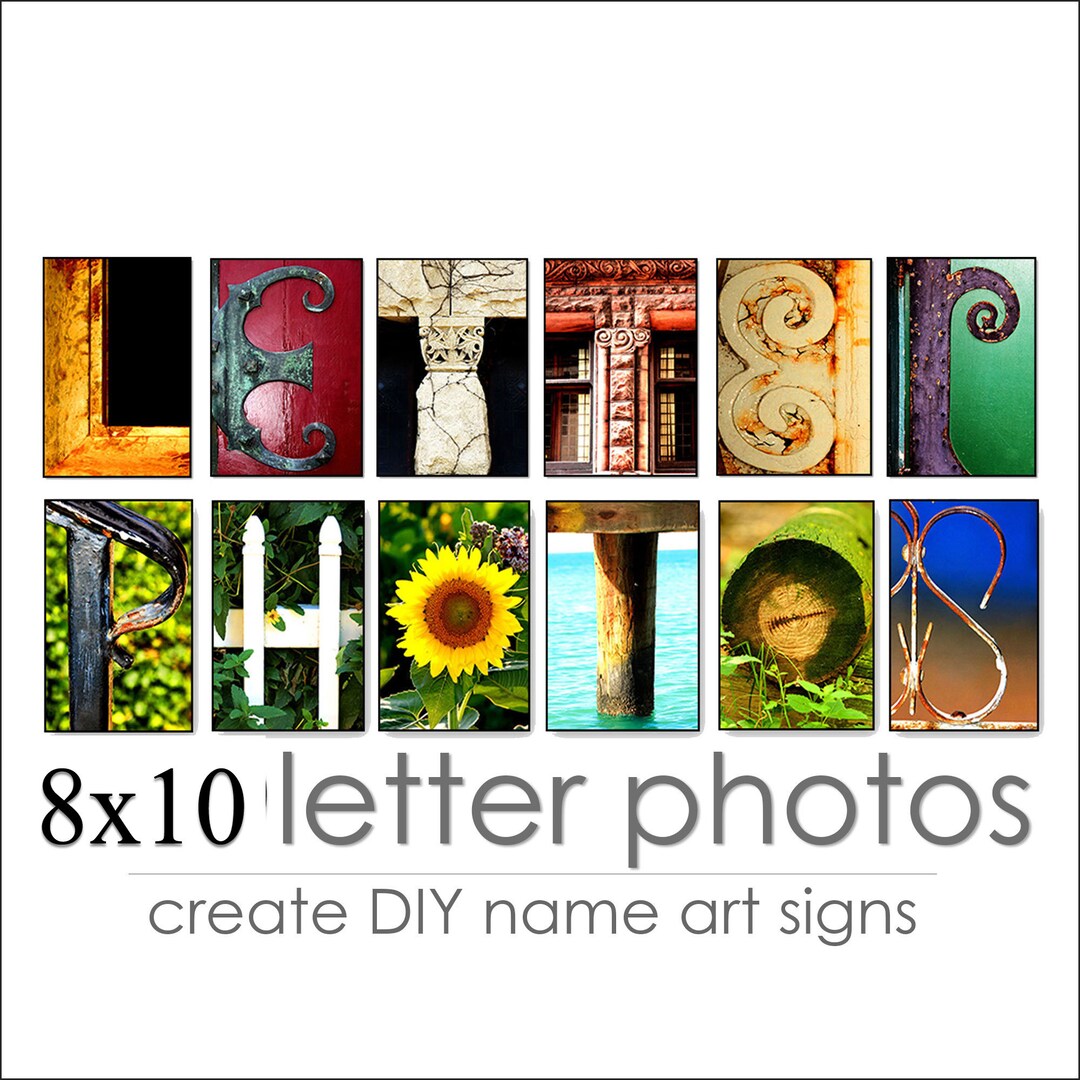 Letter Art Alphabet Photos for DIY Personalized Gifts. Create Custom ...