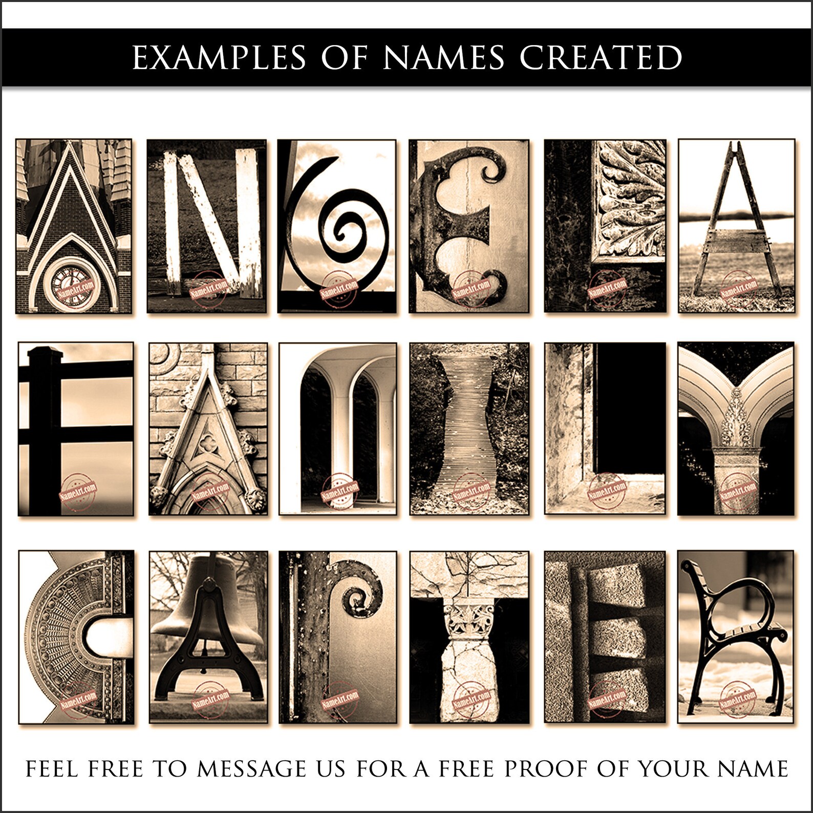 Letter Art Alphabet Photos for DIY Personalized Gifts. Create Custom ...