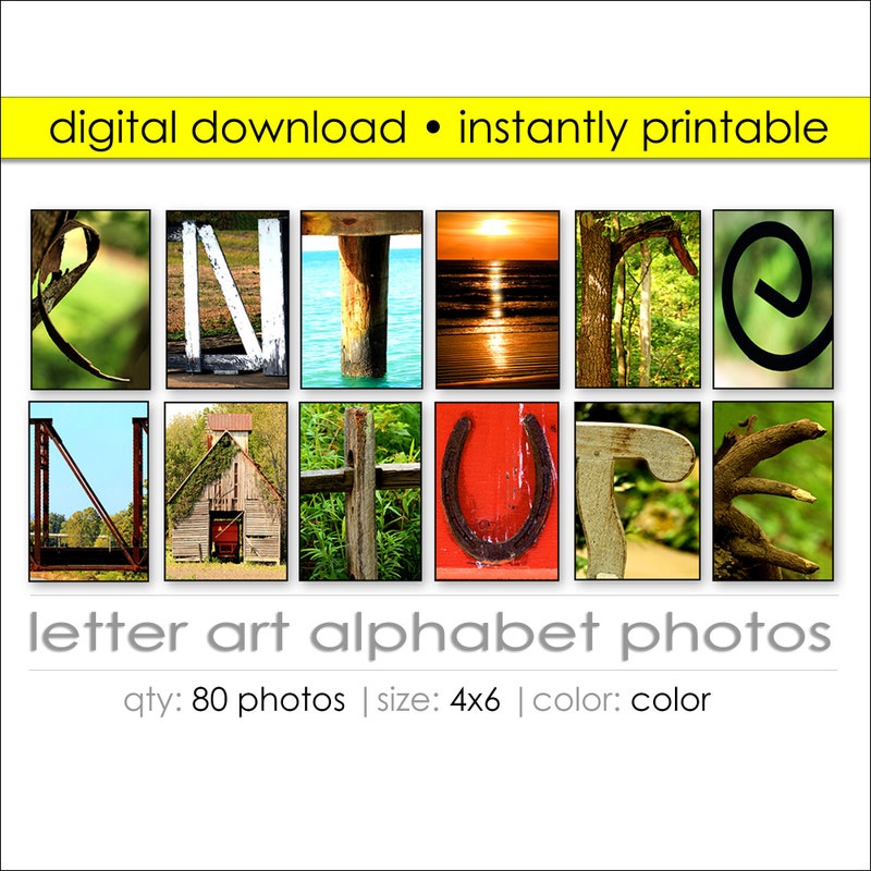 Nature Letters - Etsy