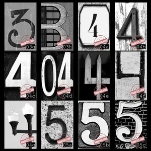 Photos of Numbers for DIY Wall Art. 4x6, 5x7, or 8x10. Create Custom ...