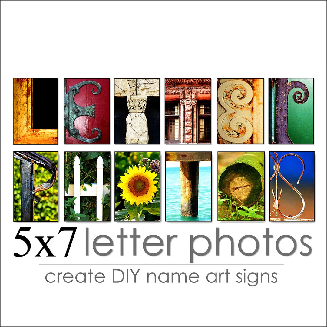 Letter Art Alphabet Photos for DIY Personalized Gifts. Create Custom ...