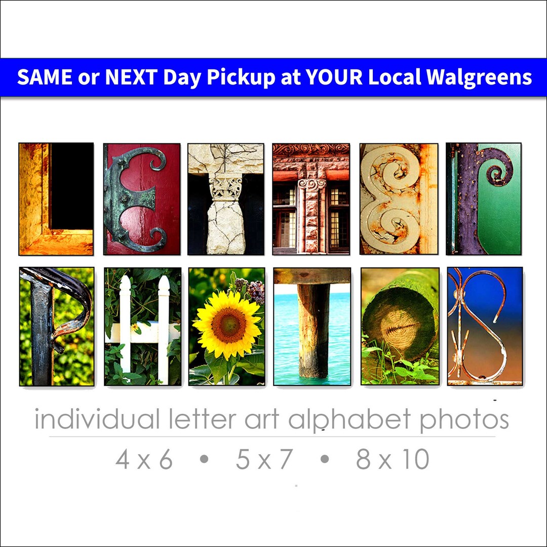 Letter Art Alphabet Photos for DIY Personalized Gifts. Create Custom ...