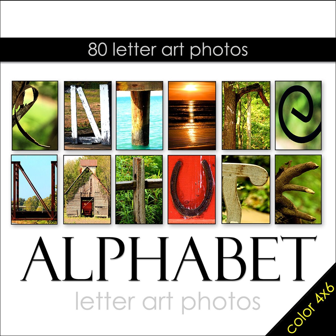 Letter Art Alphabet Package. Qty 80 Photos. Create DIY Custom - Etsy
