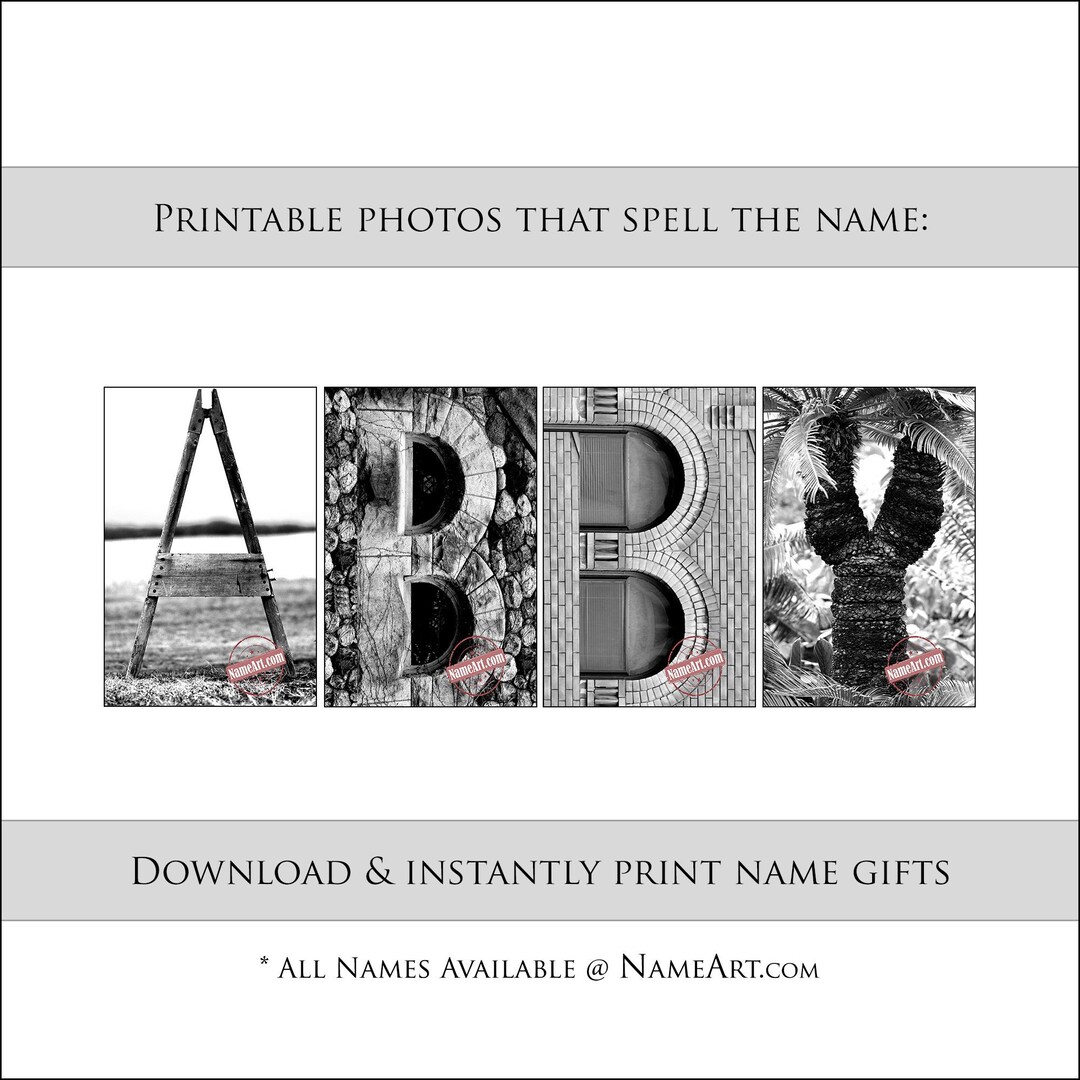 Personalized Gifts for the Name ABBY. Instantly Download & Print ...