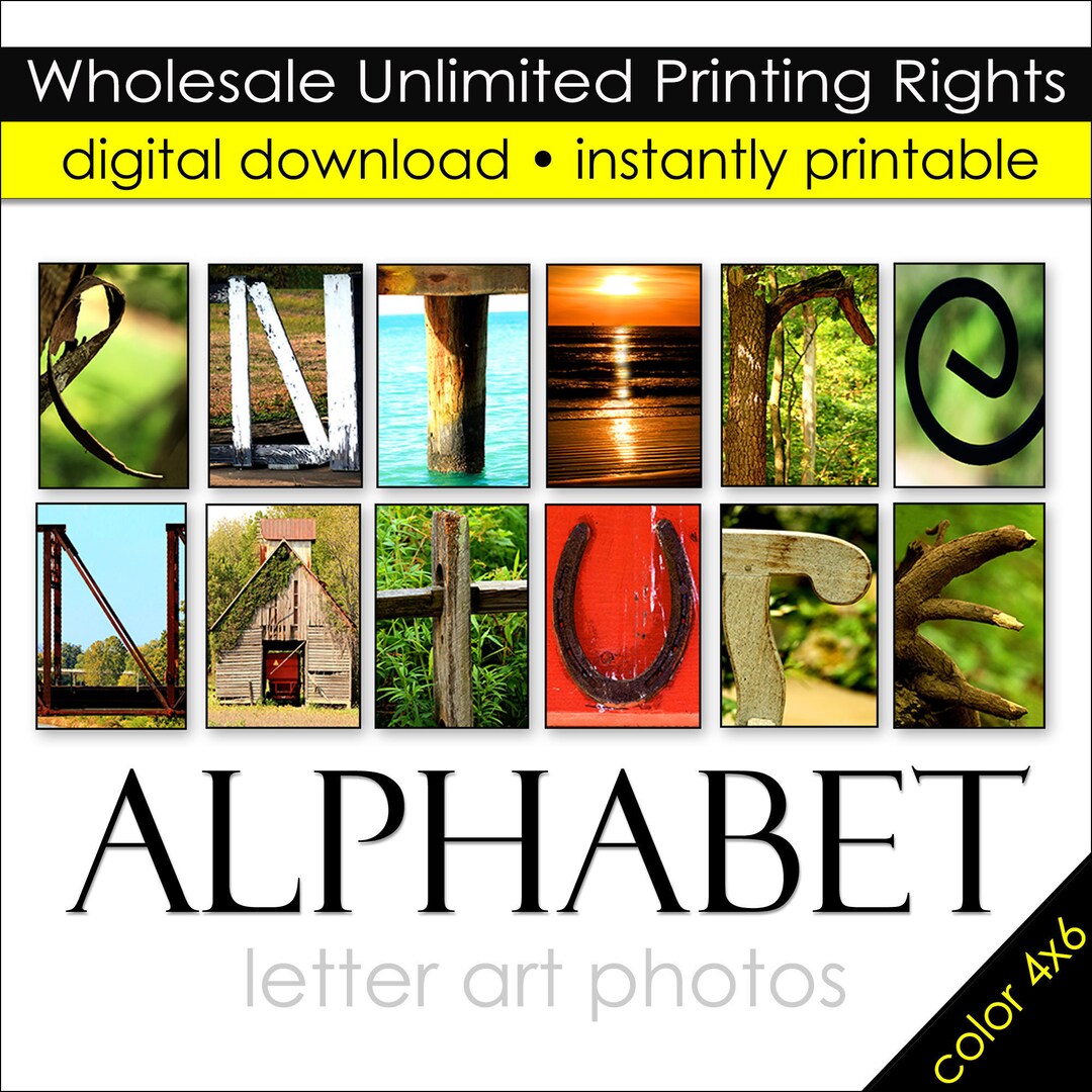 Letter Art Digital Wholesale Bulk Package W/unlimited Printing Rights ...