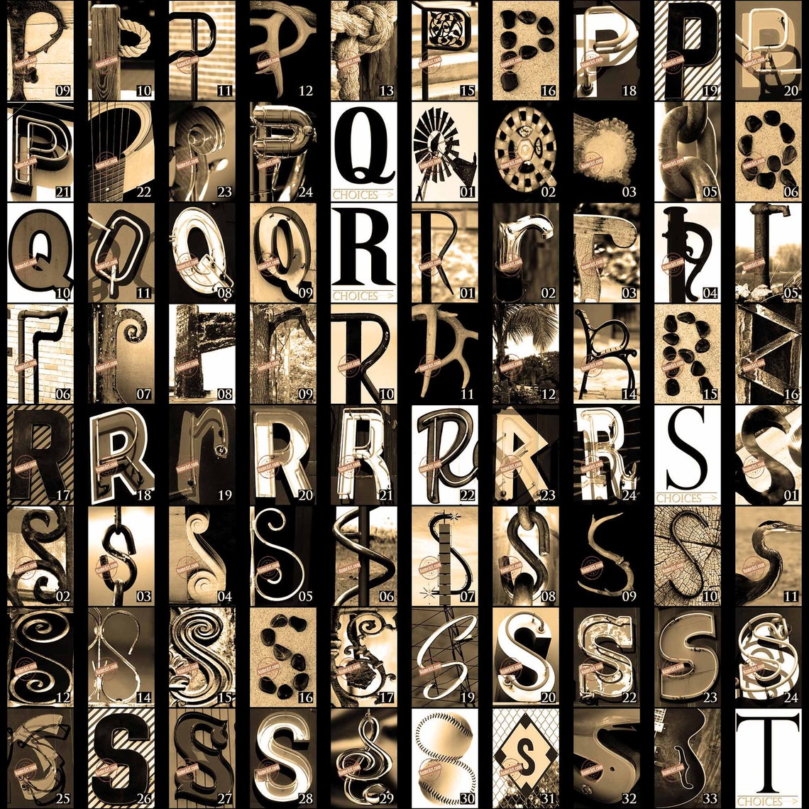 Letter Art Alphabet Photos for DIY Personalized Gifts. Create Custom ...