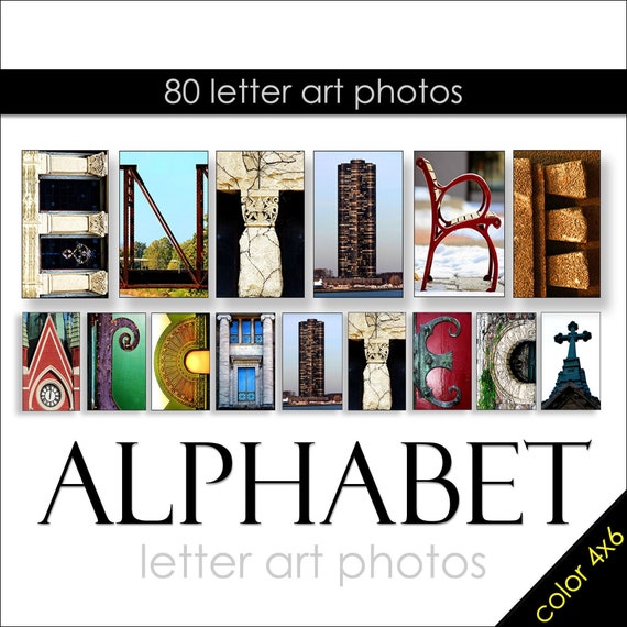 Letter Art Alphabet Package. Qty 80 Photos. Create DIY Custom | Etsy