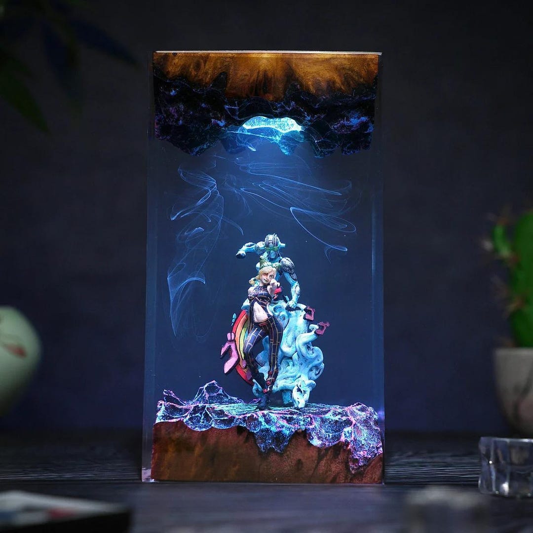 Jolyne Cujoh Jojo's Bizarre Adventure Resin Lamp Handmade Resin Epoxy ...