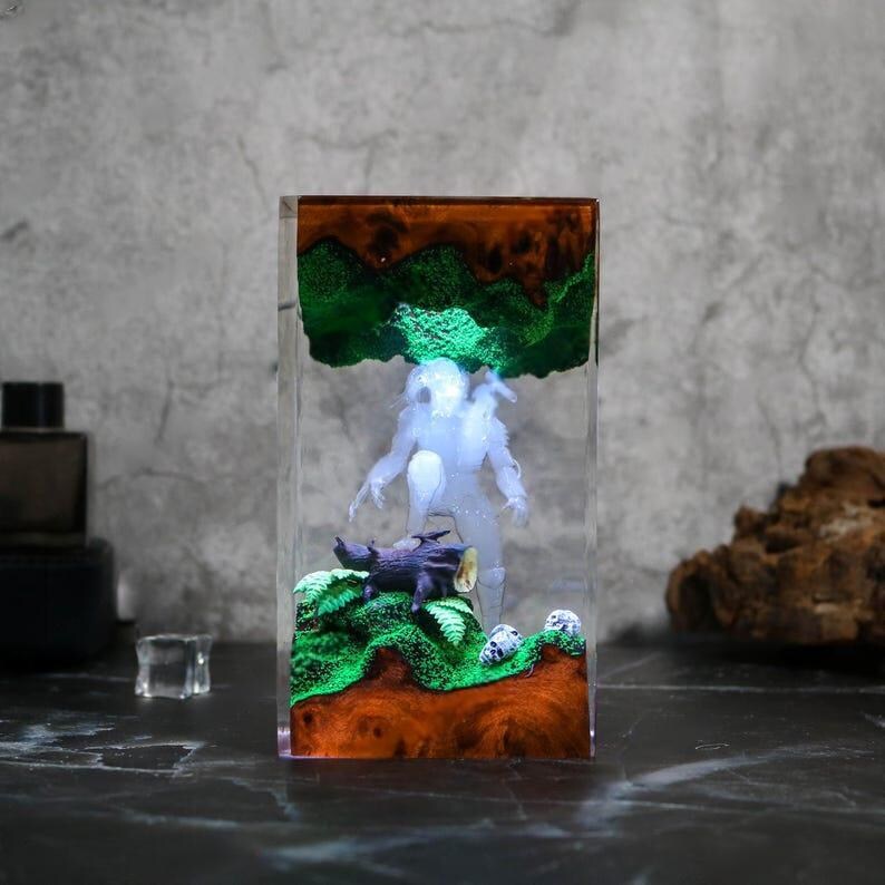 Predator Yautja Cloaking Mode Resin Lamp LED Resin Anime Lamp, Handmade ...