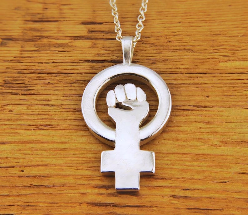 Feminist Symbol Pendant Necklace - Etsy