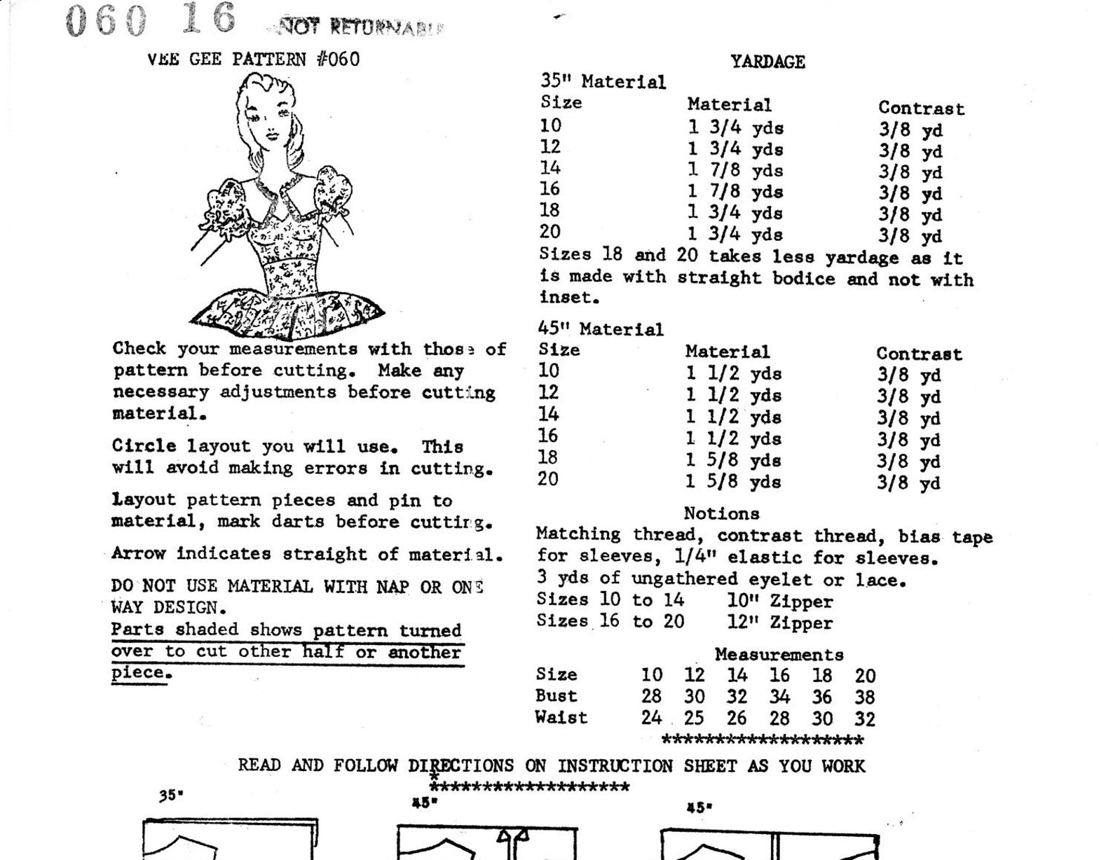 13 Vee Gee Square Dance Patterns (060) Sz. 16 - Etsy