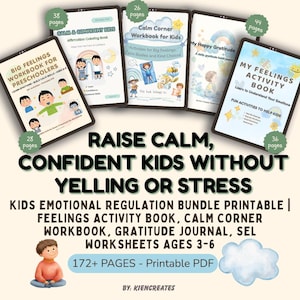 Kids Emotional Regulation Bundle | Feelings Activity Book, Calm Corner ...