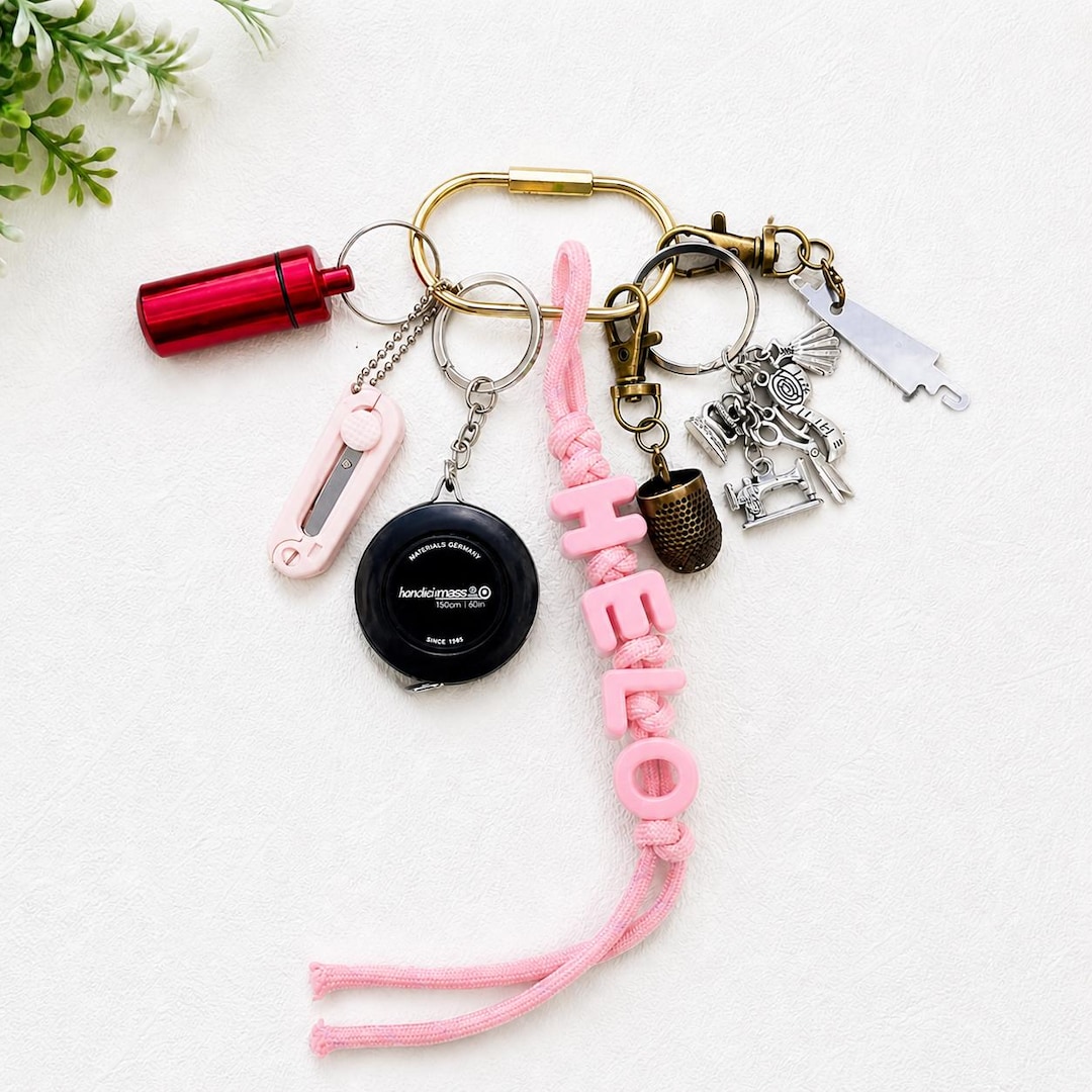Needlepoint Bag Charm Tool Kit | Scissors, Needle Threader, Keychain ...