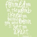 Printable Nursery Art- Before You Were Born I Knew You- Jeremiah 1:5 ...