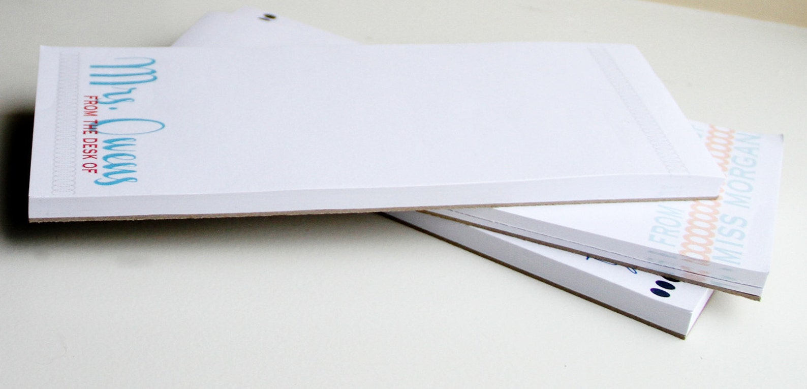 Personalized Teacher Notepads Set of 3 From the Desk of - Etsy