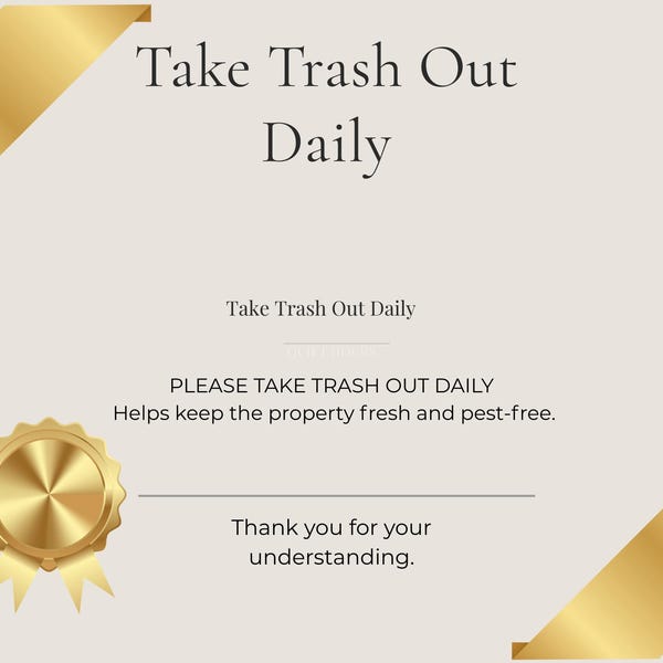 Signs Take Trash - Etsy