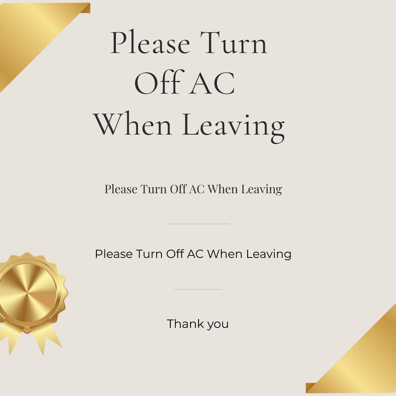 Turn off Ac Sign - Etsy