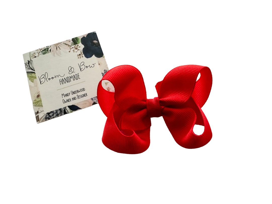 Poppy Red Hair Bow | Shades of Red | Poppy Red Headband With Bow ...