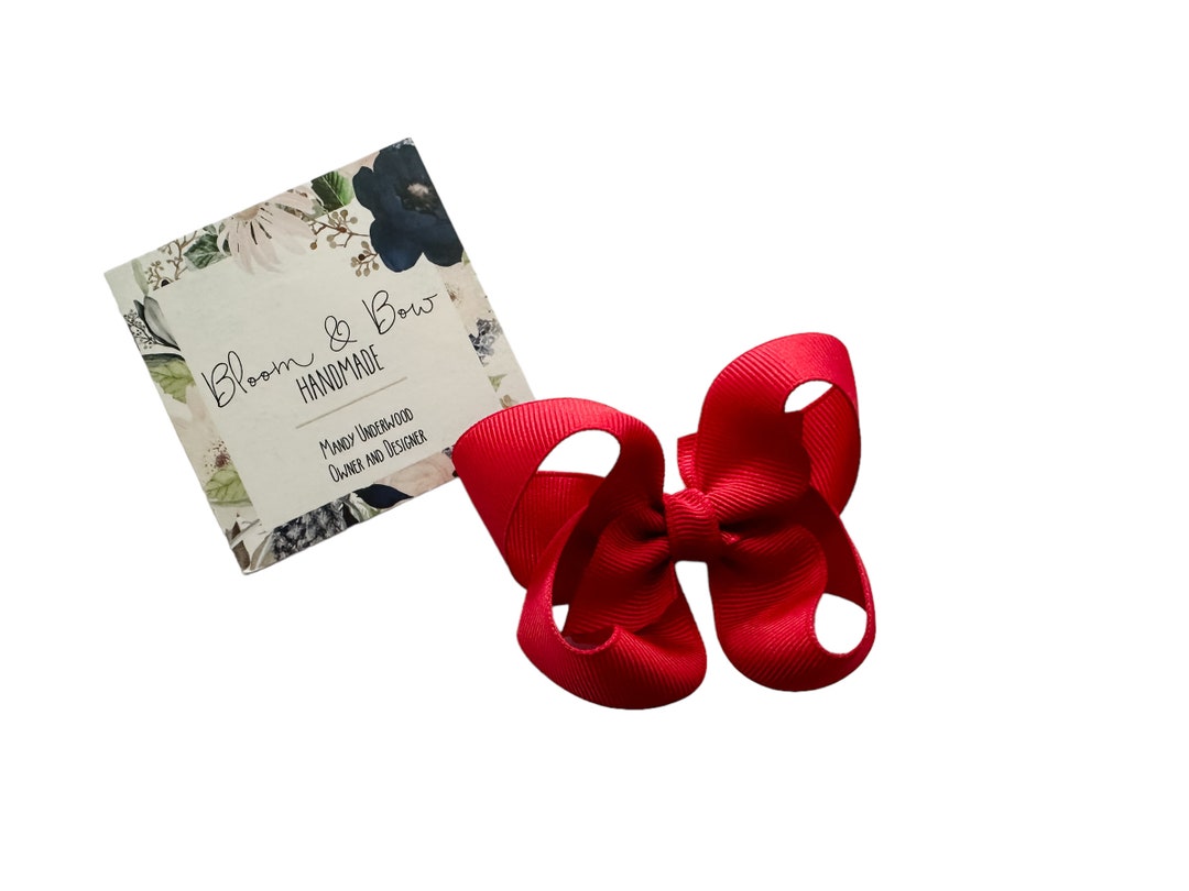 Scarlet Red Hair Bow | Shades of Red | Scarlet Red Headband With Bow ...