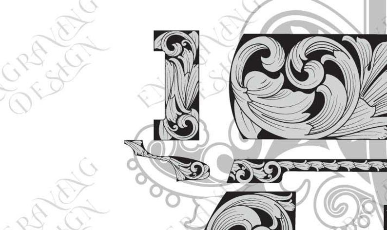 Colt Mustang .380 Scroll Engraving Design | Firearm Scrollwork Vector ...