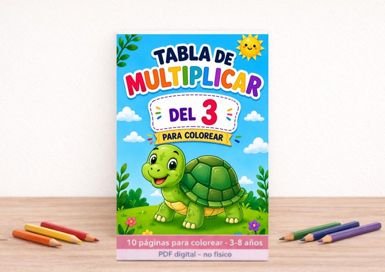 Multiplication Table of 3 to Color PDF for Children 3-8 Years Old, 10 ...