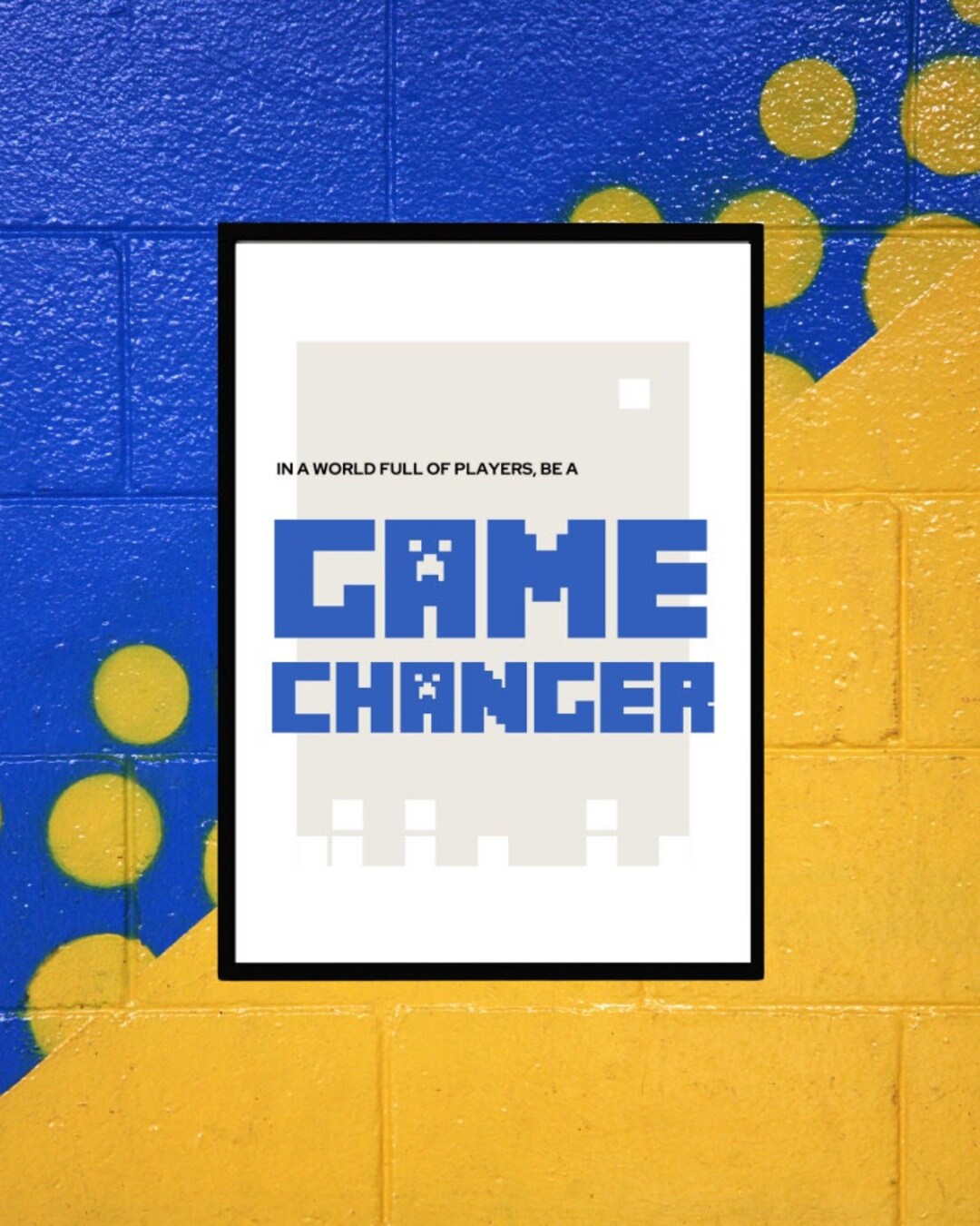 Gamechanger, Kids Game Wall Art, Inspirational Kids, Pixel Blocks Art ...