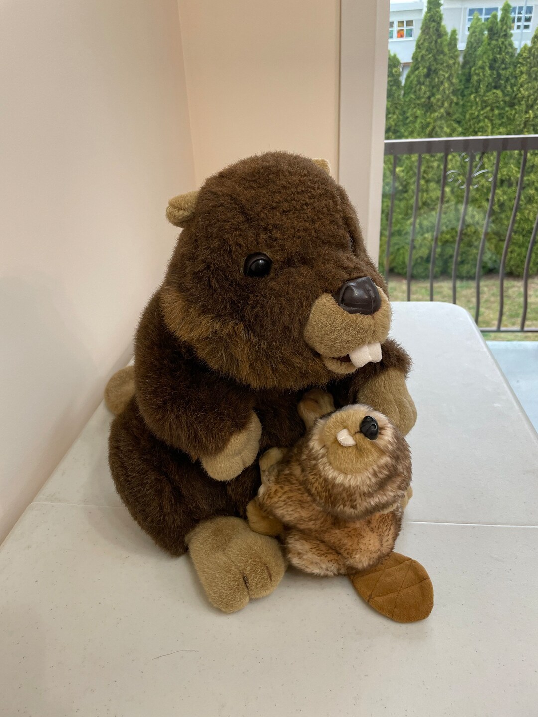 Beaver and Cub Plush 1980s at Velmasvintagetoys - Etsy