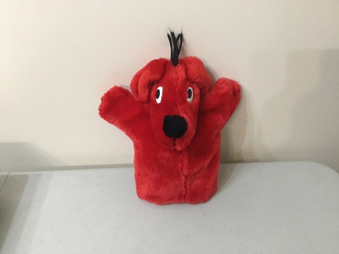 Clifford Puppet the Big Red Dog 1995 at Velmasvintagetoys - Etsy