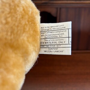 Milton Funwear Teddy Bear 7” Seated Plush at Velmasvintagetoys - Etsy