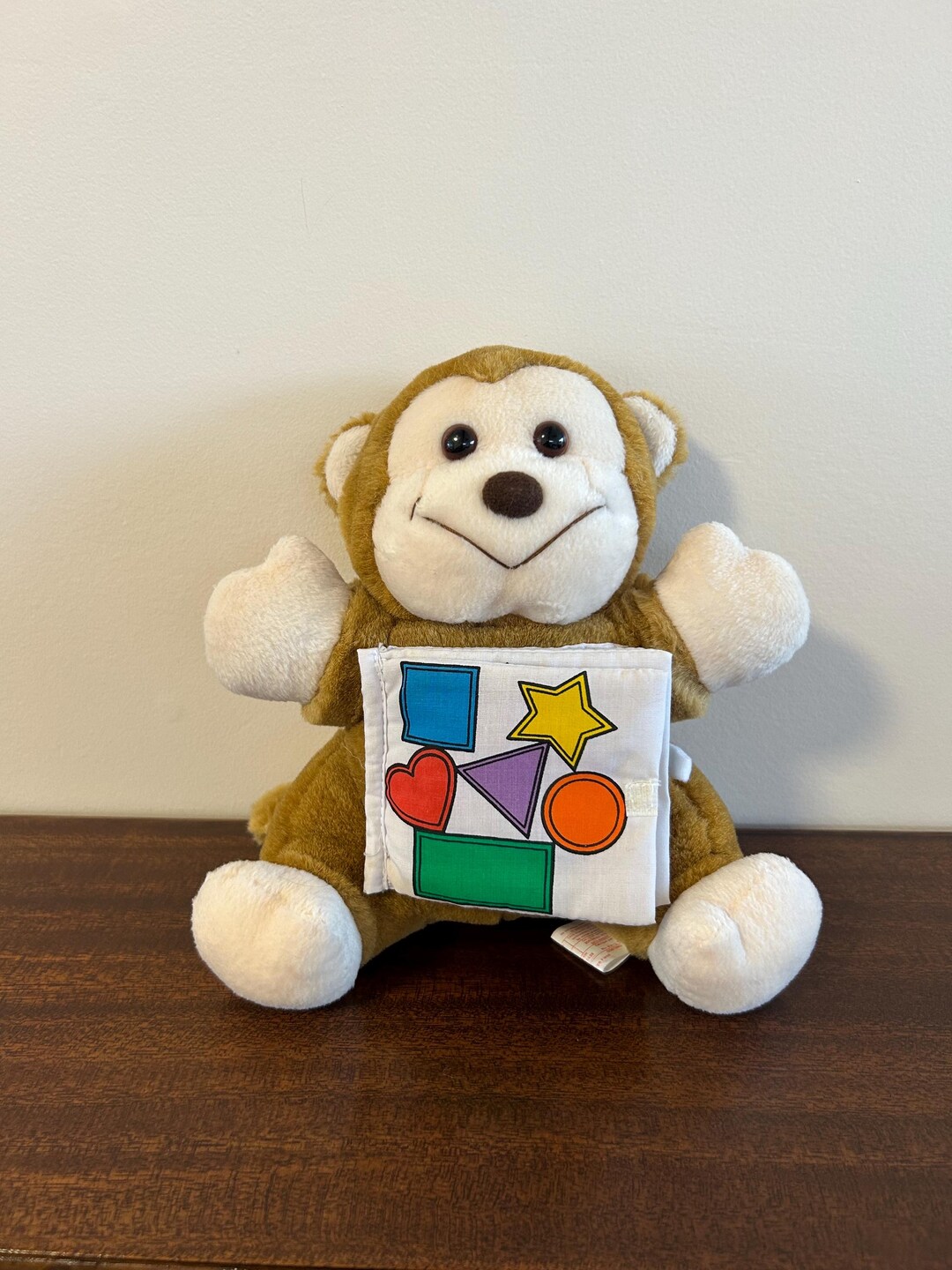 Monkey With Cloth Book 9” Plush 1990s at Velmasvintagetoys - Etsy
