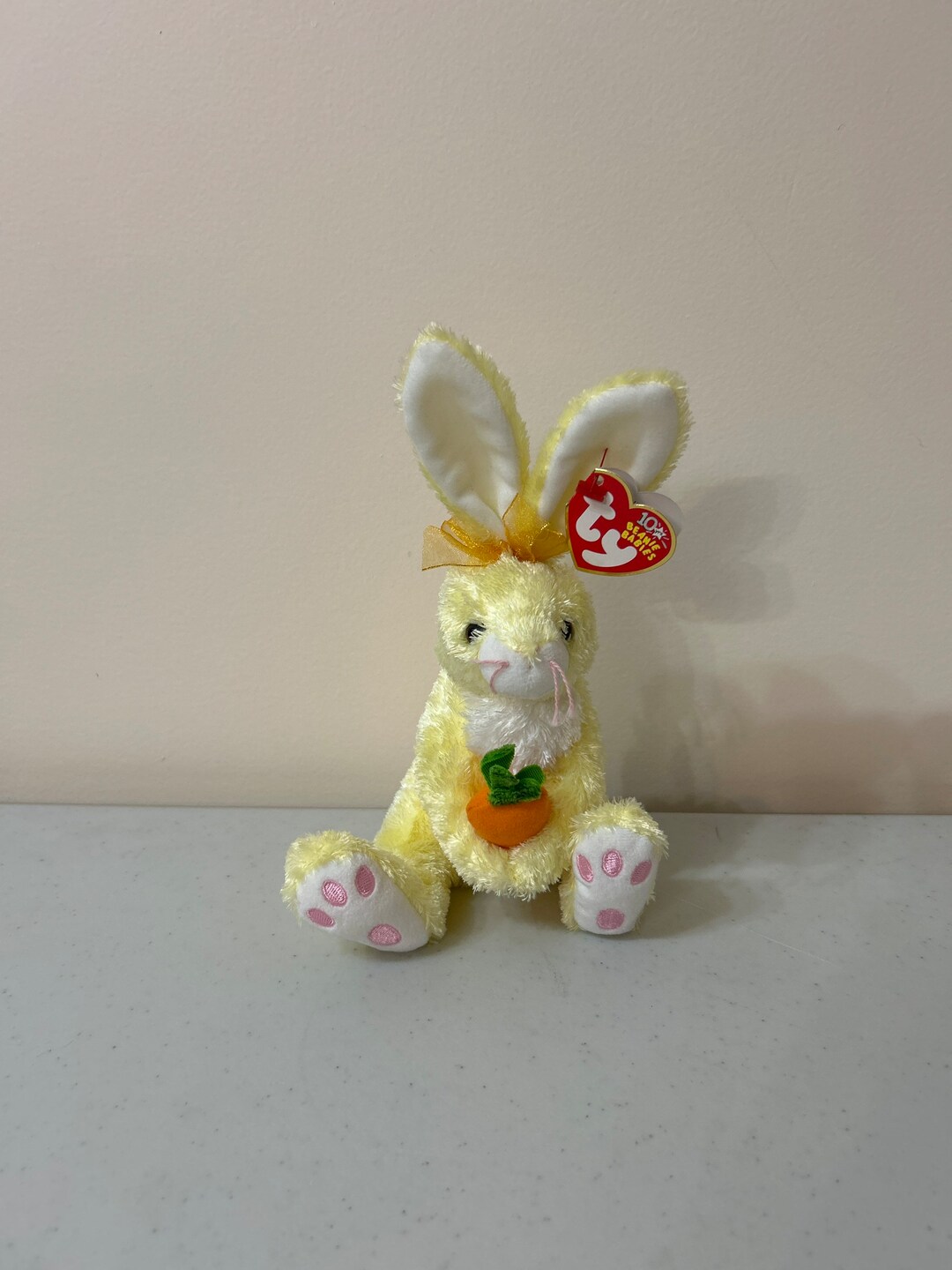 Nibblies the Yellow 6” Beanie Baby Bunny 2002 at Velmasvintagetoys - Etsy