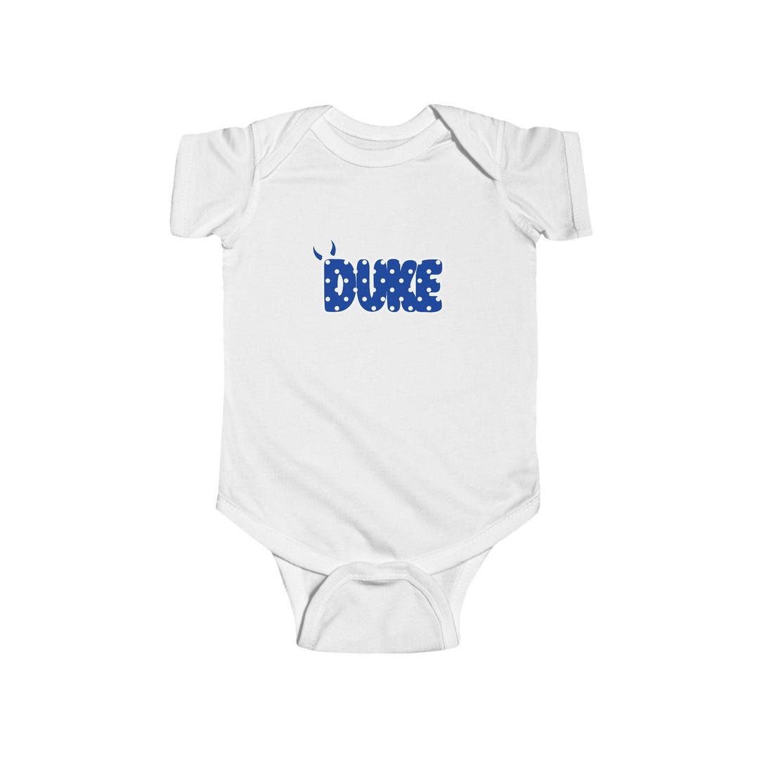 Duke Graphic Bodysuit | Baby Onesie, Blue Lettering - Etsy