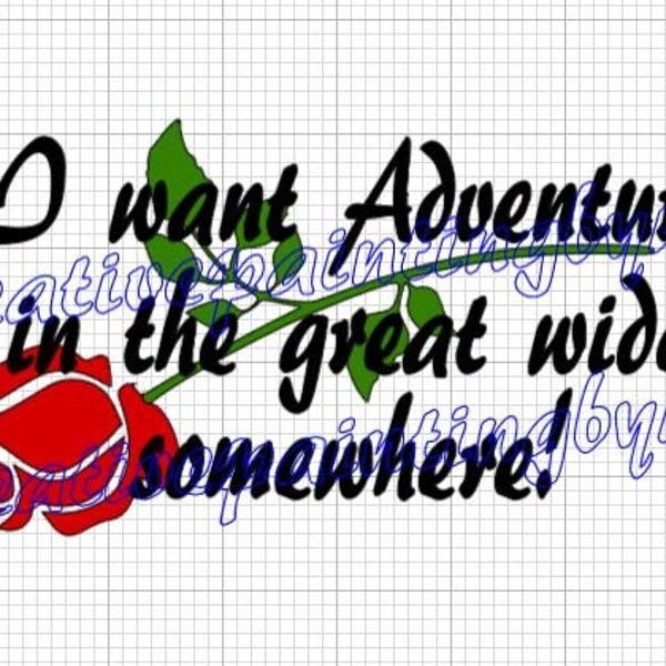 I Want Adventure in the Great Wide Somewhere - Etsy