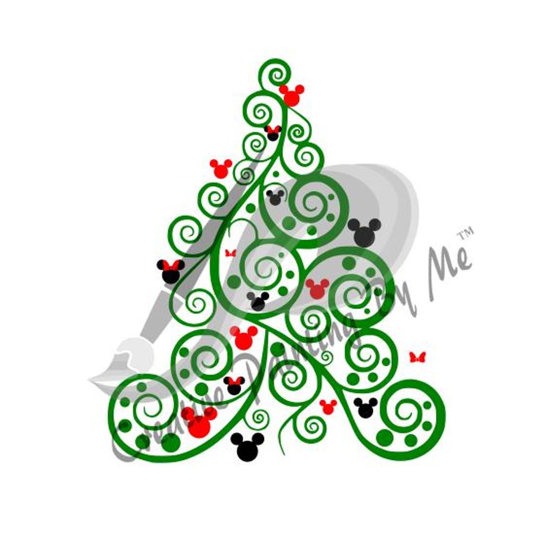 Mickey & Minnie Christmas Tree SVG, Holiday Ornaments (digital Download ...