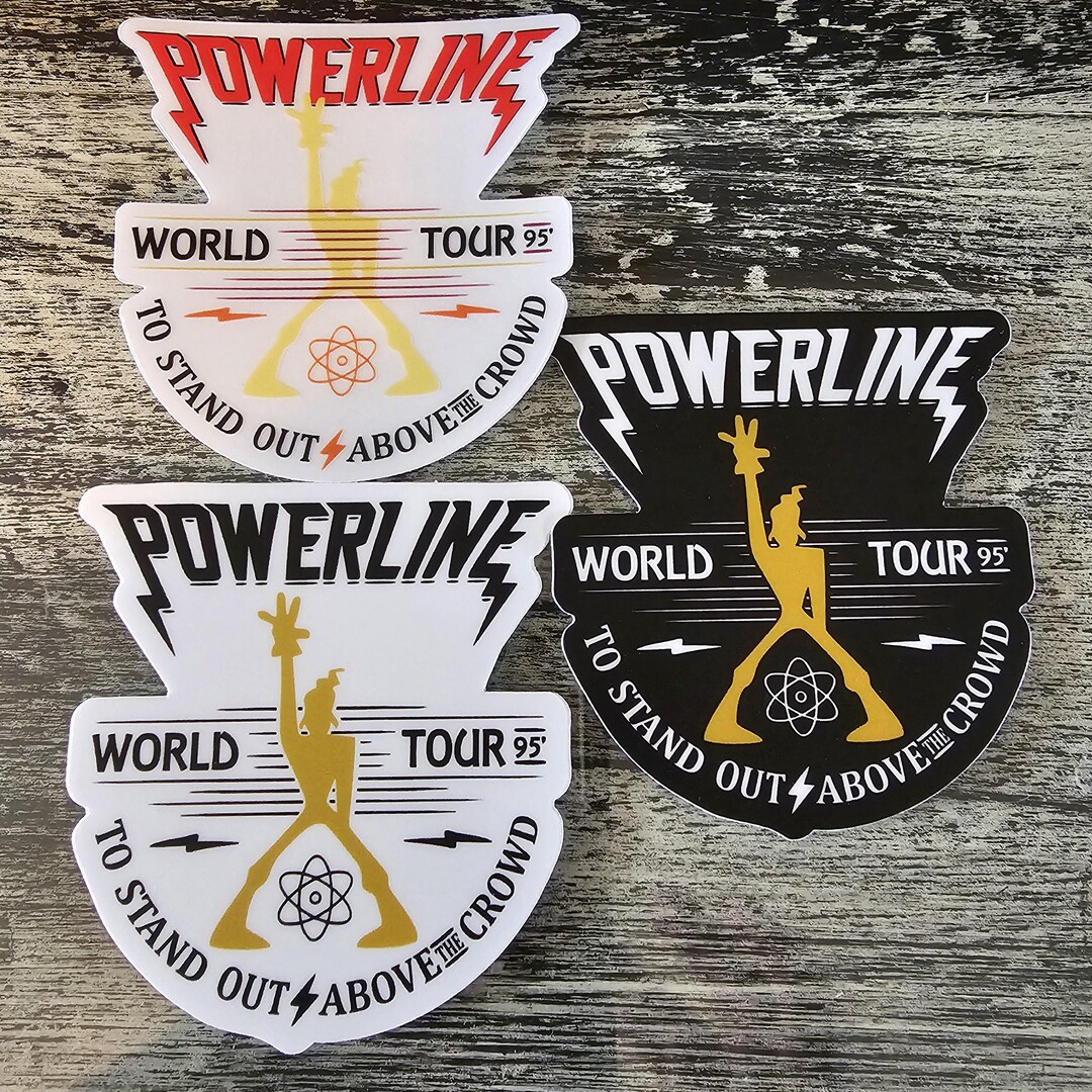 Powerline World Tour 3" Sticker - Etsy