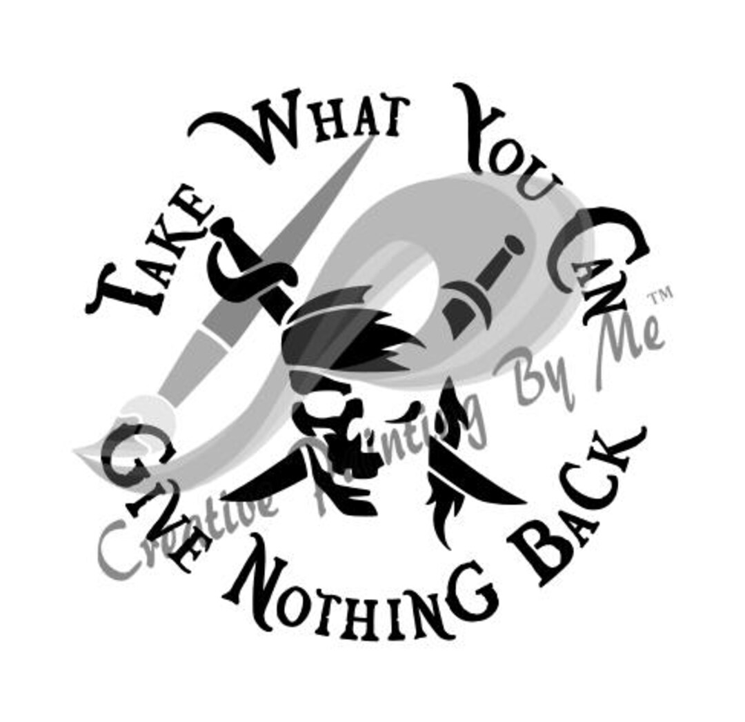 Pirate Skull SVG, Take What You Can, Digital Download - Etsy