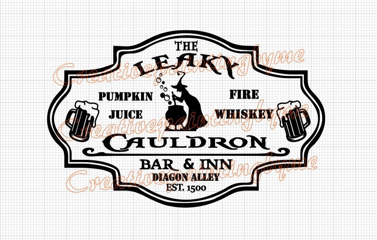 Leaky Cauldron Sign Printable