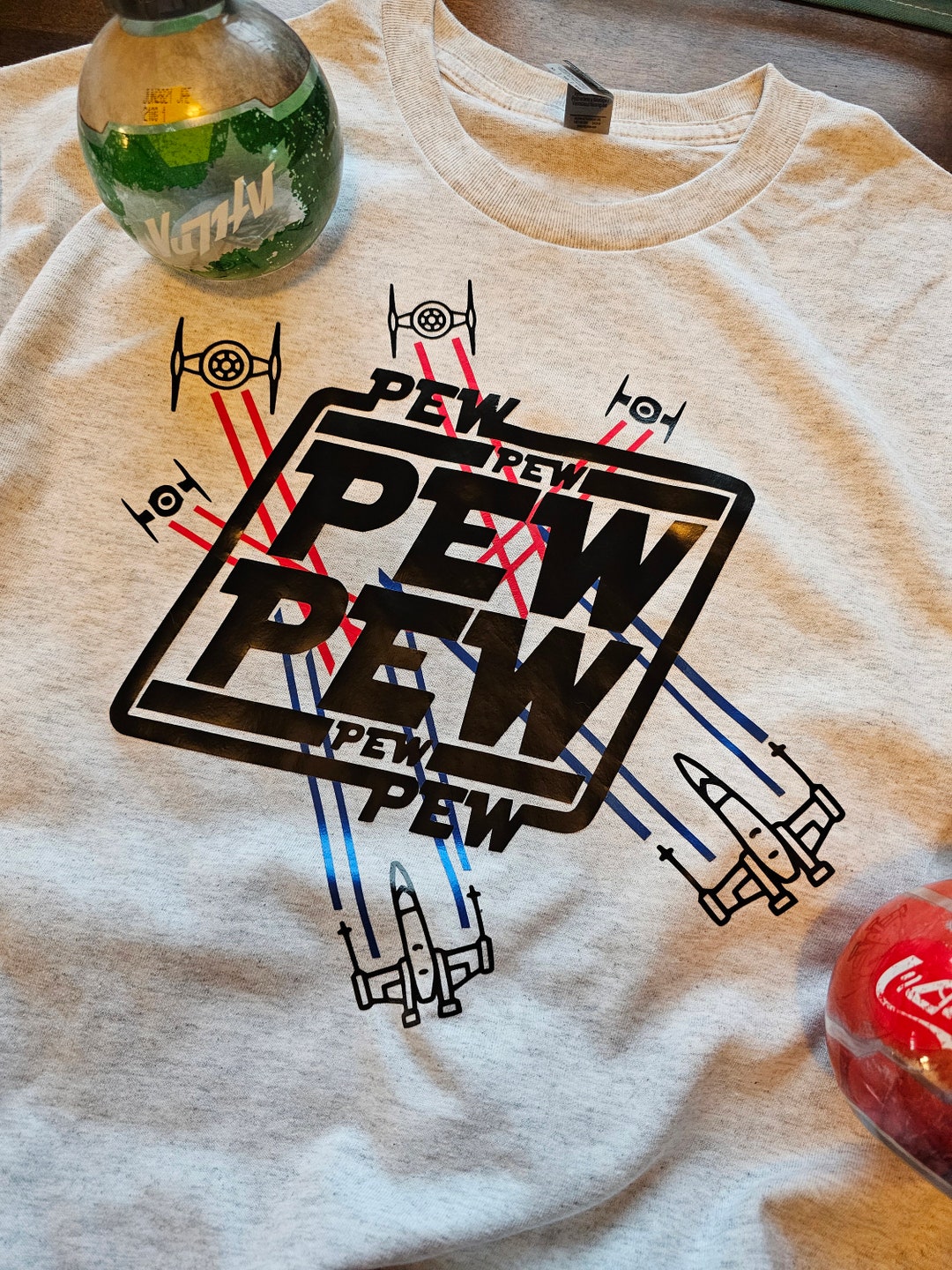 Pew Pew Pew Shirt, Multicolor Iron-on Vinyl Design - Etsy
