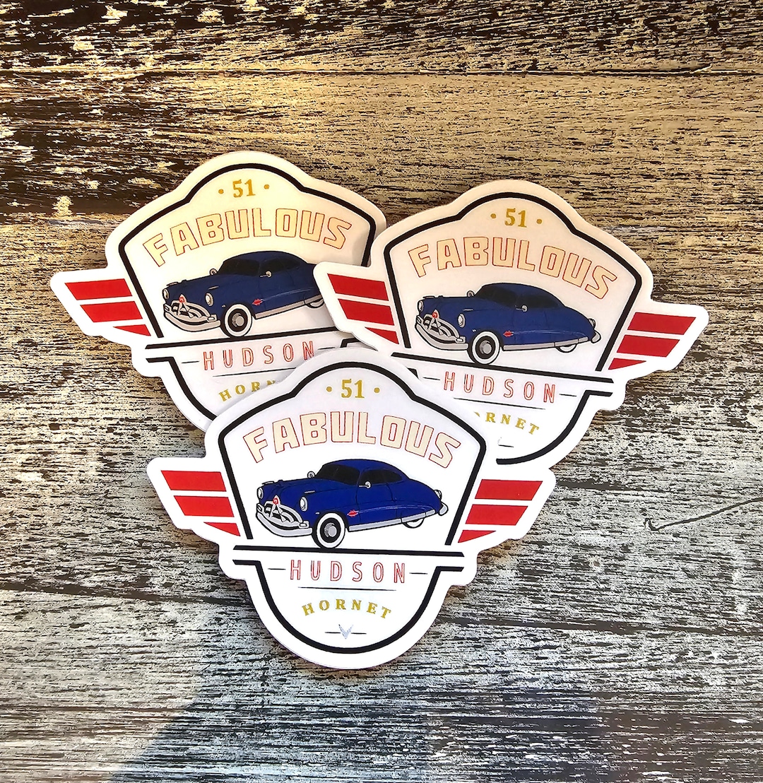 Fabulous Hudson Hornet Sticker, Classic Car Decal - Etsy