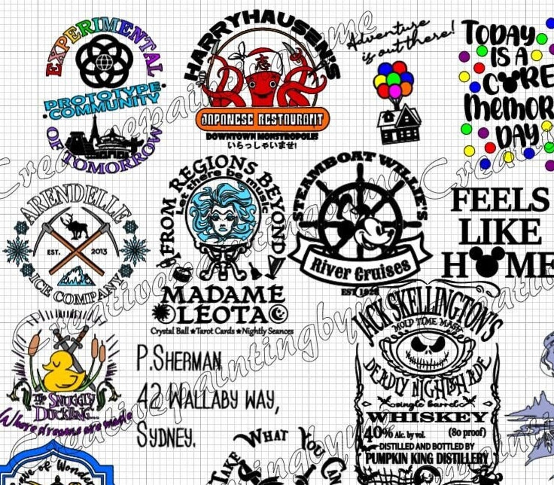 Disney Themed Pre Cut Vinyl of My Designs for DIY Gifts - Etsy