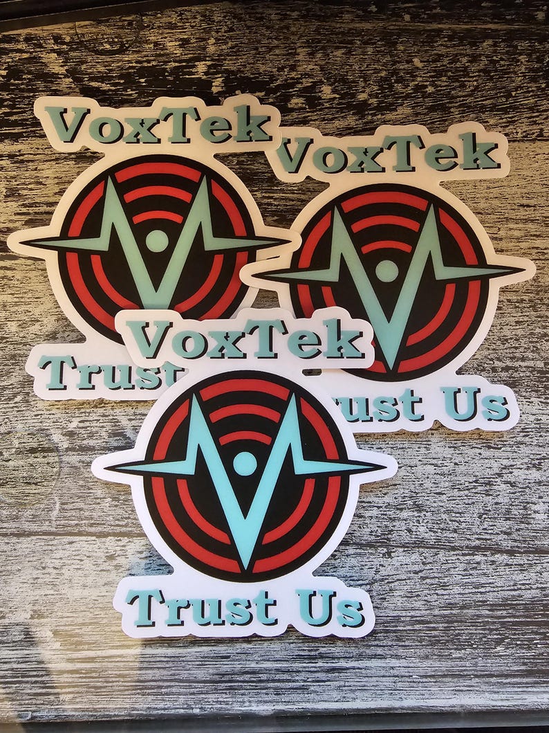 Voxtek Trust Us 3.2" Sticker (hazbin Hotel Inspired) - Etsy