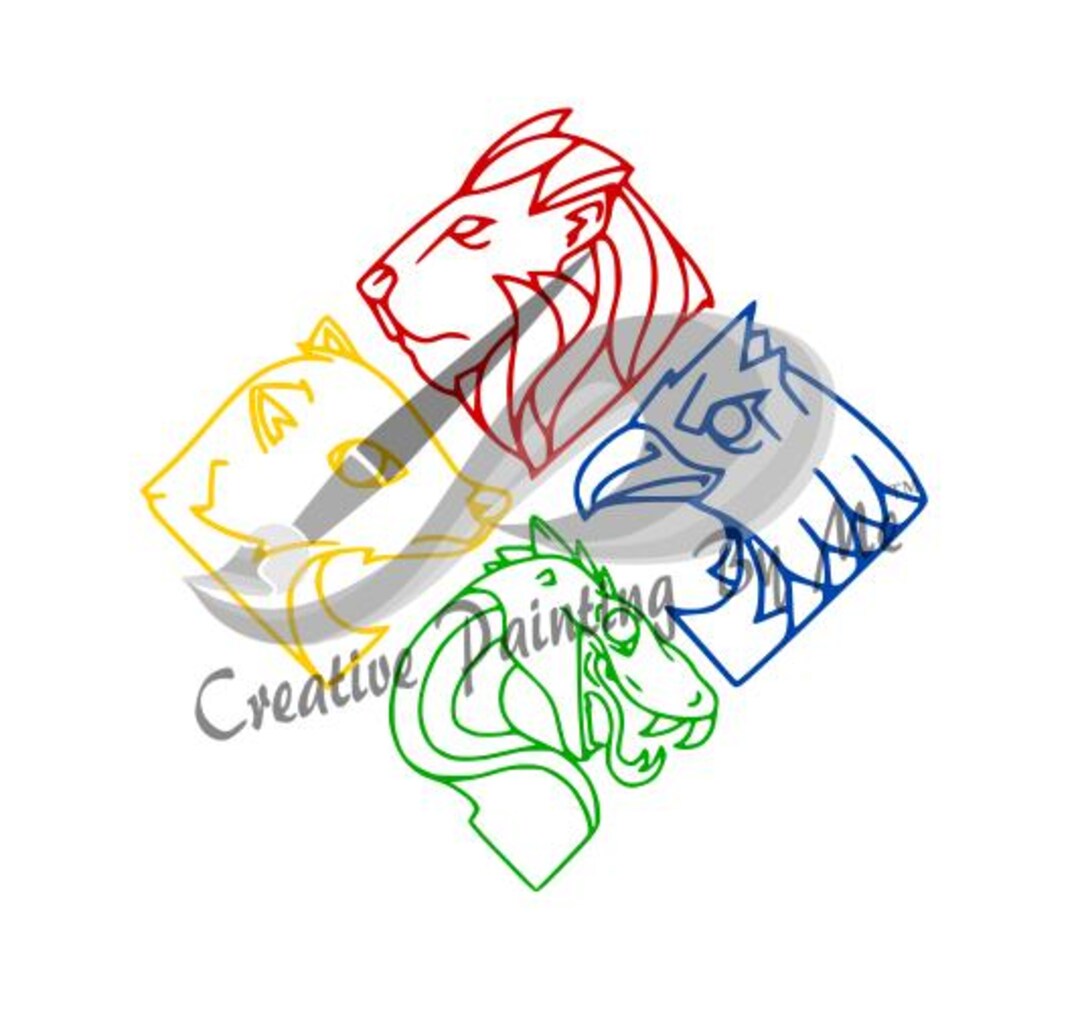 Which House Are You, Lion, Badger, Eagle, Snake (digital Download) - Etsy