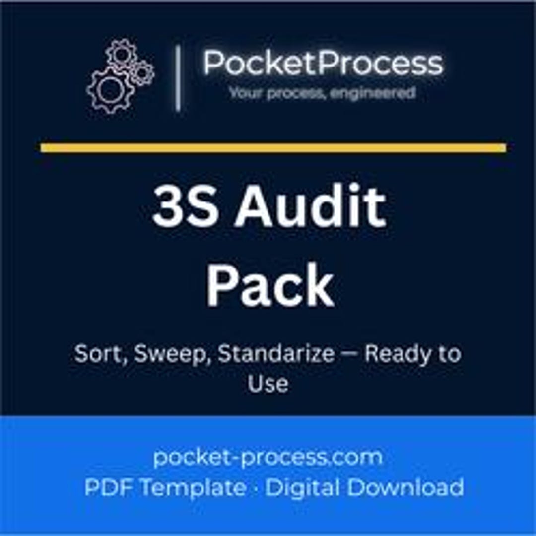 3S Lean Audit Pack Template | Sort Sweep Standardize Checklist ...