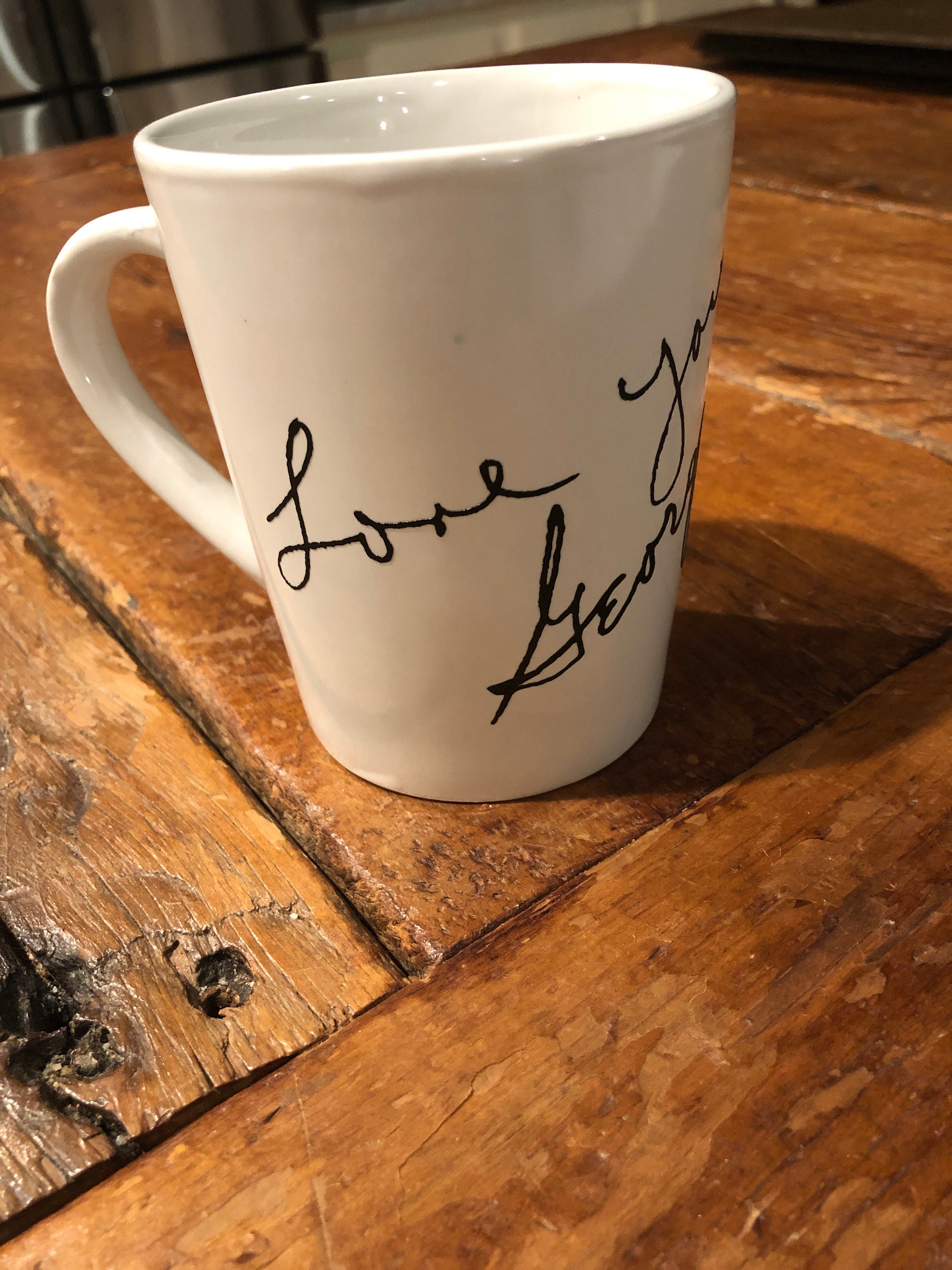 Custom Handwritten Coffee Cup* Custom Mug* Handwriting Gift* Custom ...