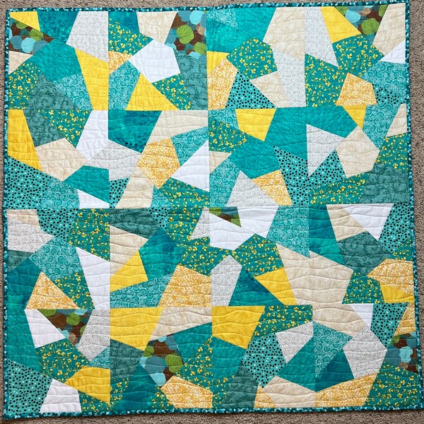 Teal and Yellow - Etsy